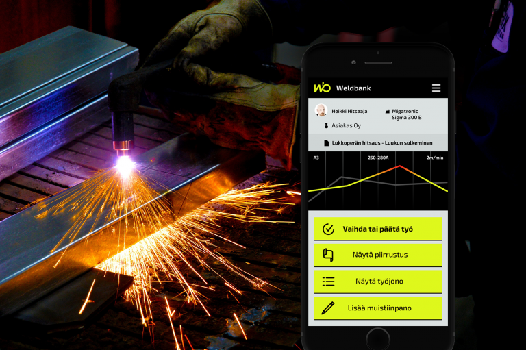 Real-time monitoring of welding parameters WeldBank - Skycode Oy